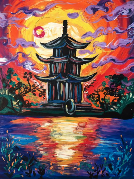 Asian Sunset - LOGICX - Digital Art & AI, Landscapes & Nature, Other ...