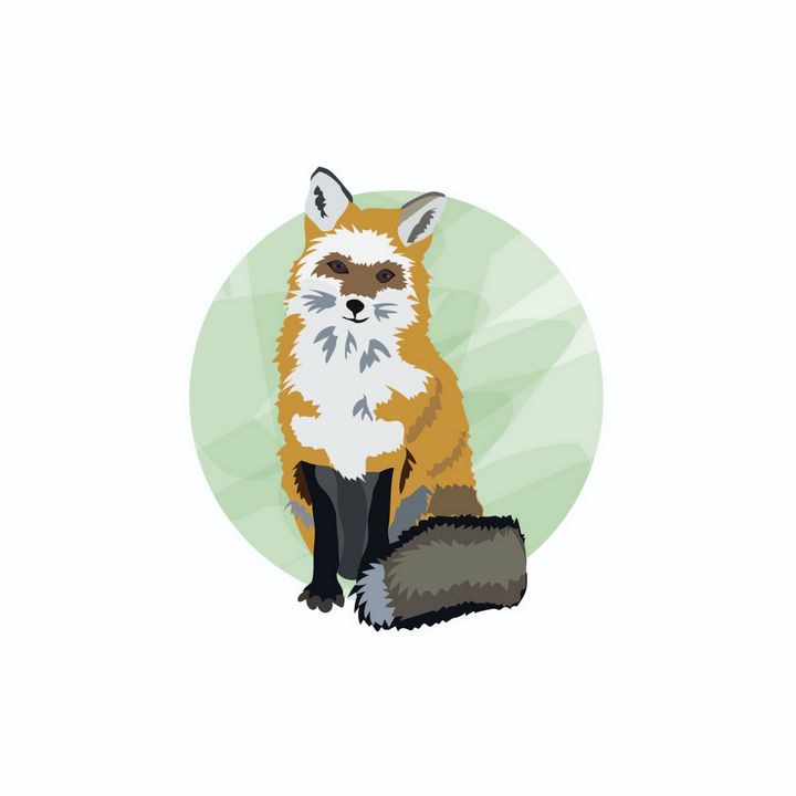 Fox, circle - AlexandraLynne - Drawings & Illustration, Animals, Birds ...