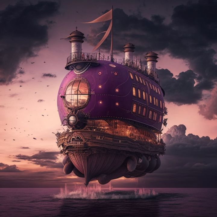 Matthias Jung's flying airship. - IrinaMinevich - Digital Art & AI ...