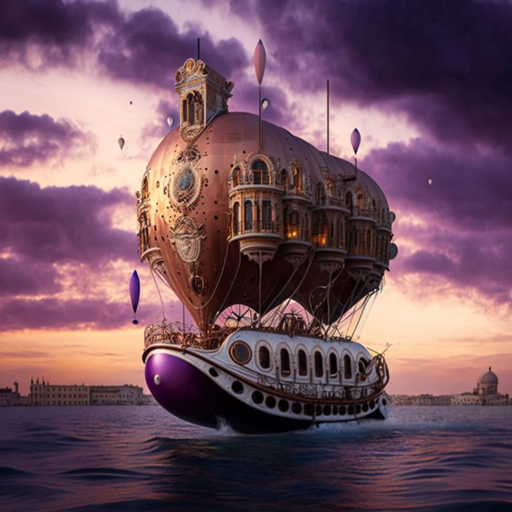 Matthias Jung's flying airship. - IrinaMinevich - Digital Art & AI ...