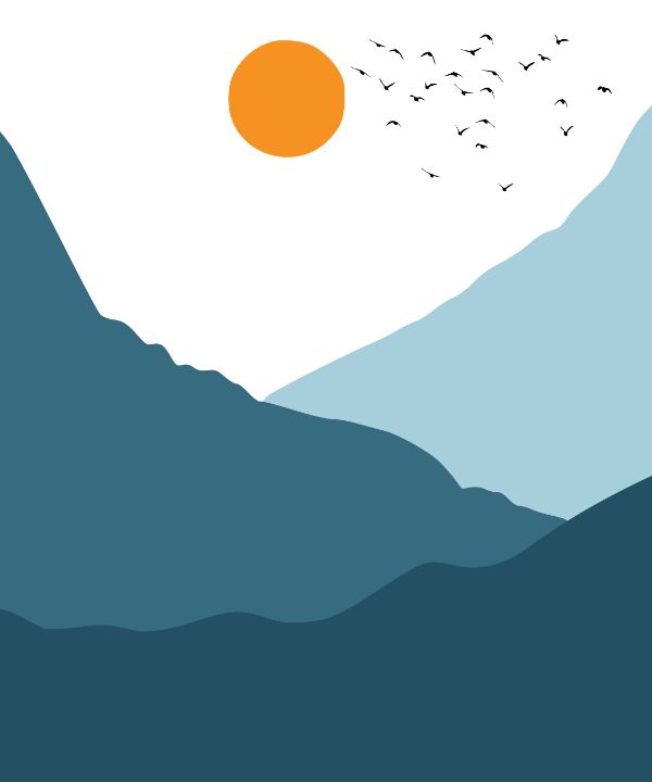 Design of the sun between the mounta - Printmatou - Digital Art & AI ...