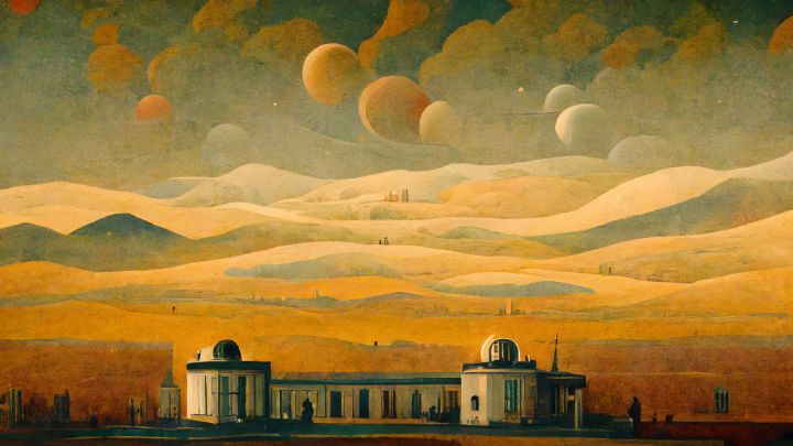 Observatory in rolling hills - Rob Arthur's Gallery - Digital Art & AI ...