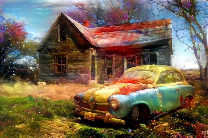 colorful old car - Deep dreams - Digital Art & AI, Vehicles ...