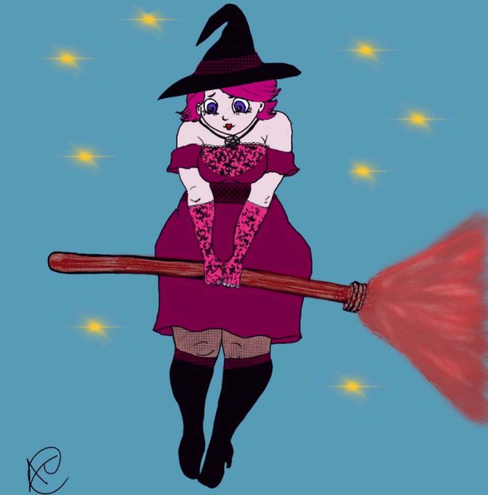 Chubby witch - Alica - Digital Art, Holidays & Occasions, Halloween ...