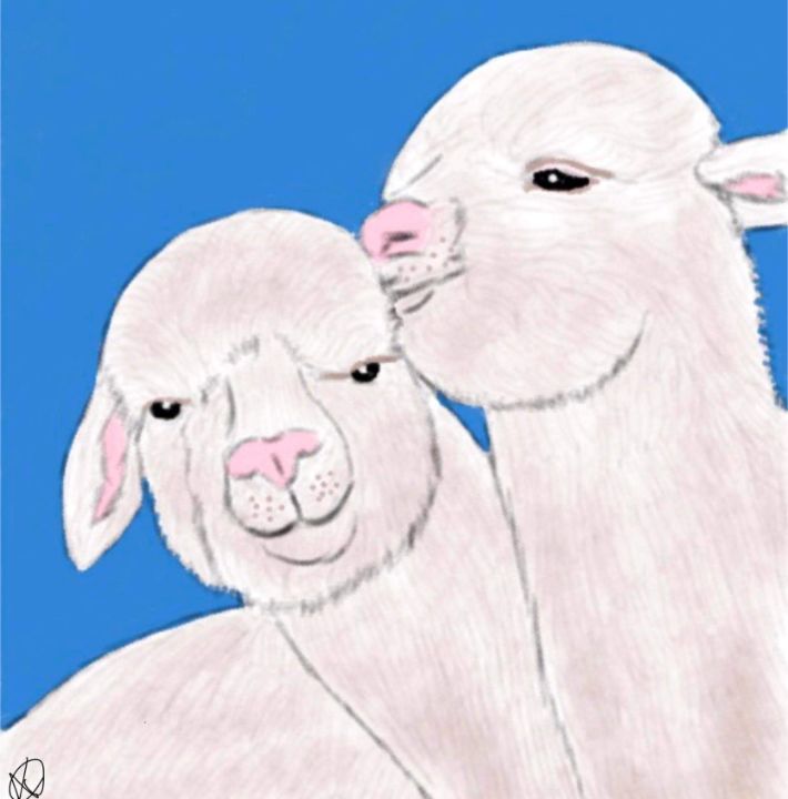 Llama love - Lilithdragonblue79 - Digital Art & AI, Animals, Birds ...