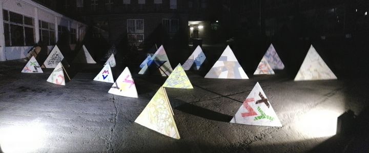 Exhibition triangle paintings - artaffairs RP - Paintings & Prints ...