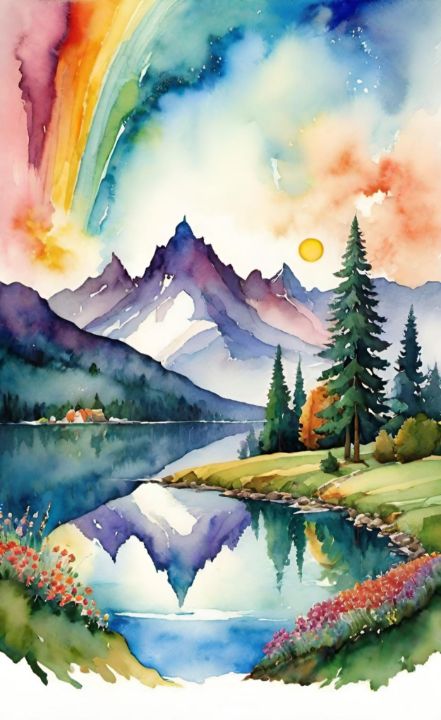 Watercolor design - Paintings & Prints