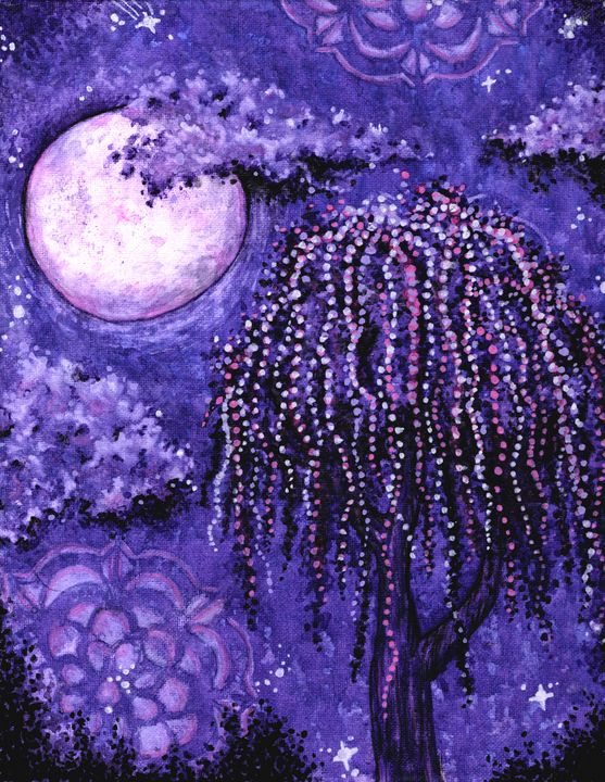 Moonlight Willow - Lady Luna Star - Paintings & Prints, Religion, Philosophy, & Astrology, New ...