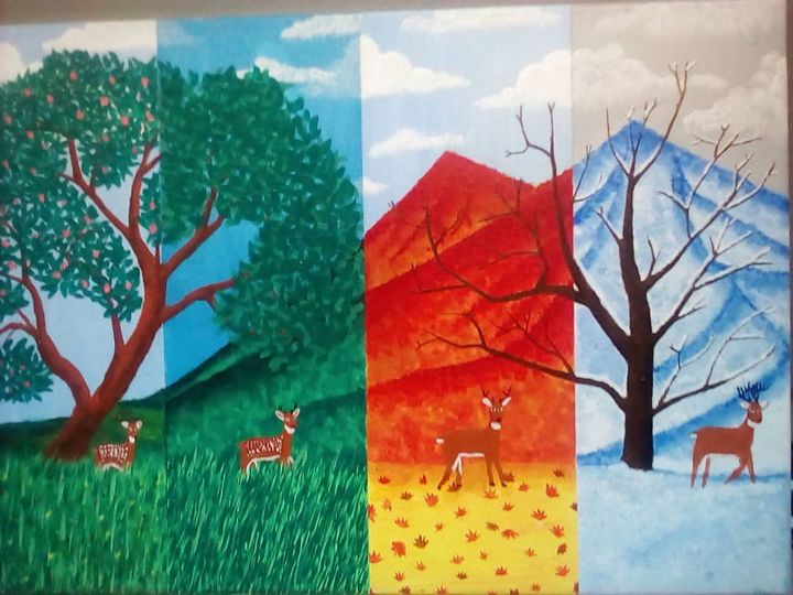 CHANGE OF TIME - Yahan - Paintings & Prints, Landscapes & Nature ...