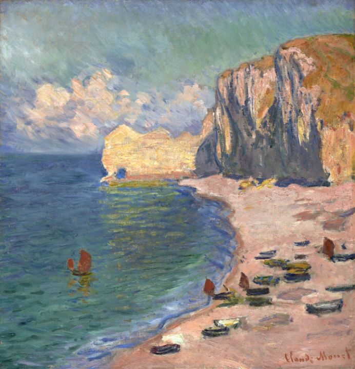 Étretat, The Beach , Monet - Art_Collection_LP - Paintings & Prints ...