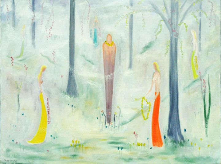 Spring Wahine , M. Blasingame - Art_Collection_LP - Paintings & Prints ...