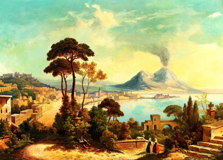 View of Naples with Vesuvius - Art_Collection_LP - Paintings & Prints ...