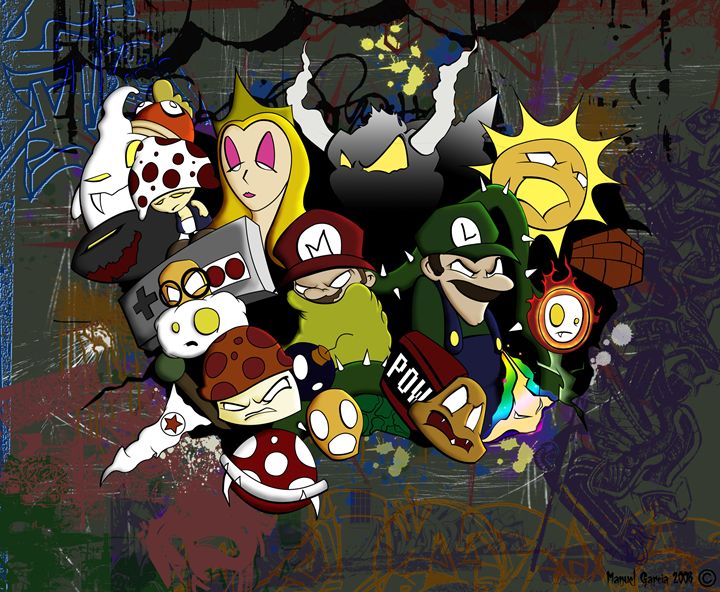 Super Street Mario - Manuel Garcia Gallery - Drawings & Illustration ...