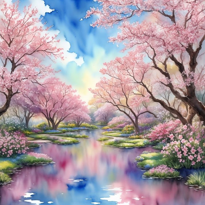 Gardens and Floating Blossoms - Monad Nomad - Digital Art & AI ...
