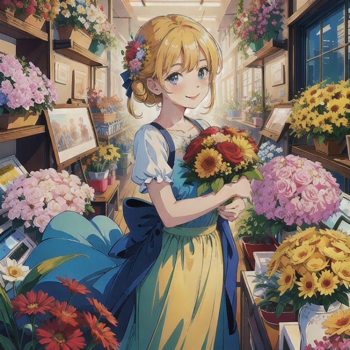In A Flower Shop - Monad Nomad - Digital Art & AI, People & Figures ...