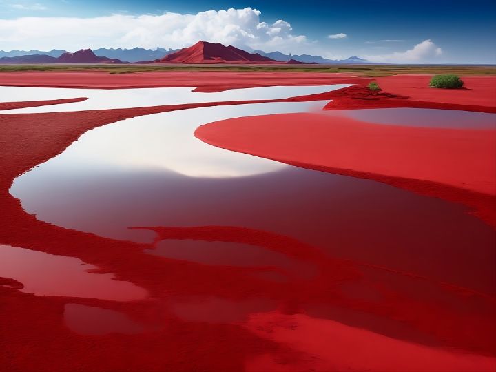 Red Mud Tidal Flats - Monad Nomad - Digital Art & AI, Landscapes ...
