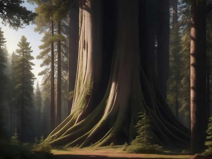 Forest of Ancient Giant Trees - Monad Nomad - Digital Art & AI ...