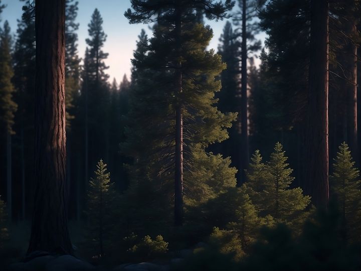 Black Pine Forest - Monad Nomad - Digital Art & AI, Flowers, Plants ...