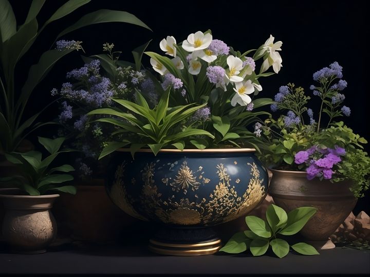 Plants and Potted Flowers - Monad Nomad - Digital Art & AI, Flowers ...
