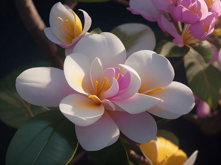 Plumeria Blossoms - Monad Nomad - Digital Art & AI, Flowers, Plants ...