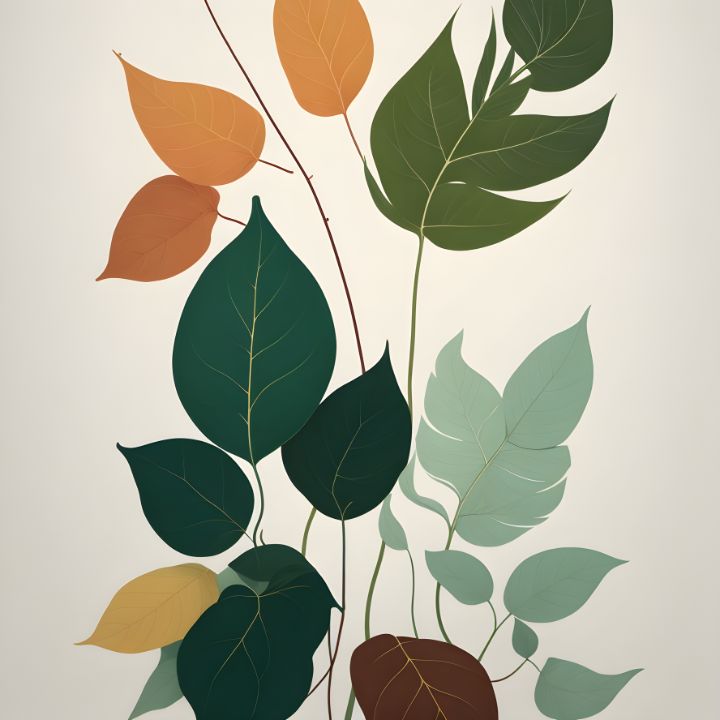 Swaying Leaves - Monad Nomad - Digital Art & AI, Flowers, Plants ...