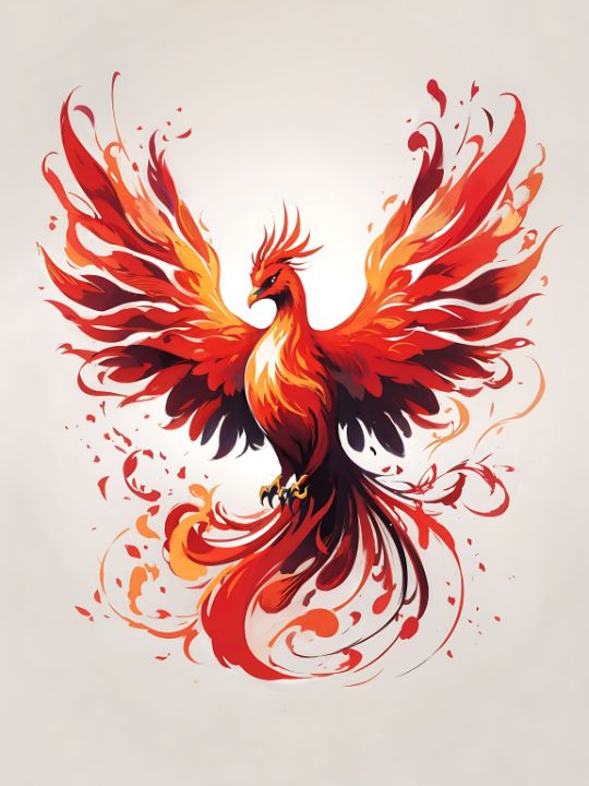 Flame-Enveloped Phoenix - Monad Nomad - Digital Art & AI, Fantasy ...