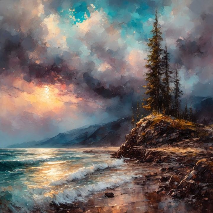 Evening Sky - Monad Nomad - Digital Art & AI, Landscapes & Nature ...
