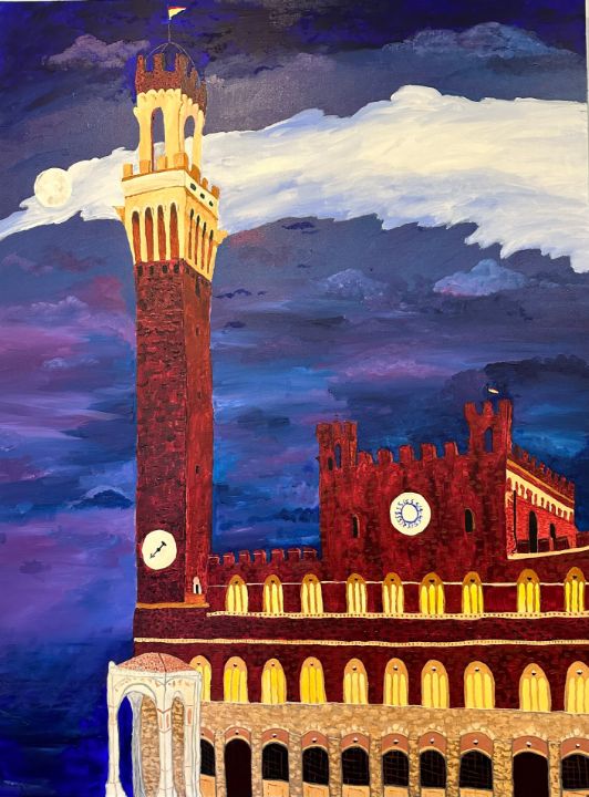 Palazzo Publicco - Sharon Paley - Paintings & Prints, Places & Travel ...