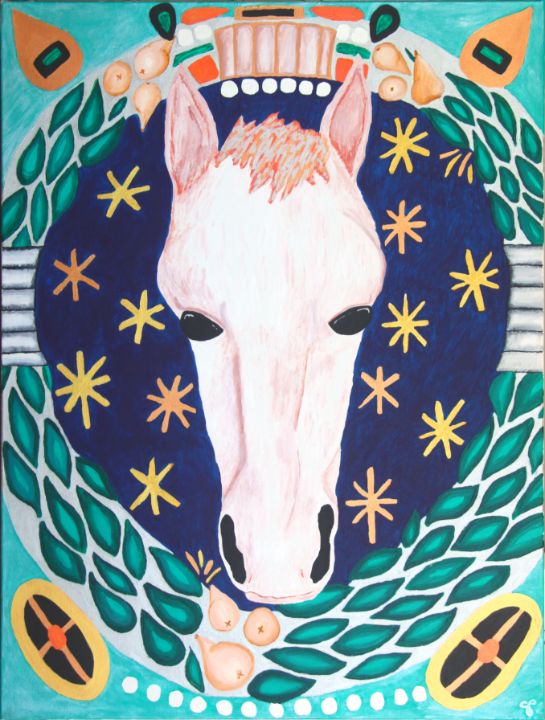 Theodora's Horse - Sharon Paley - Paintings & Prints, Animals, Birds ...