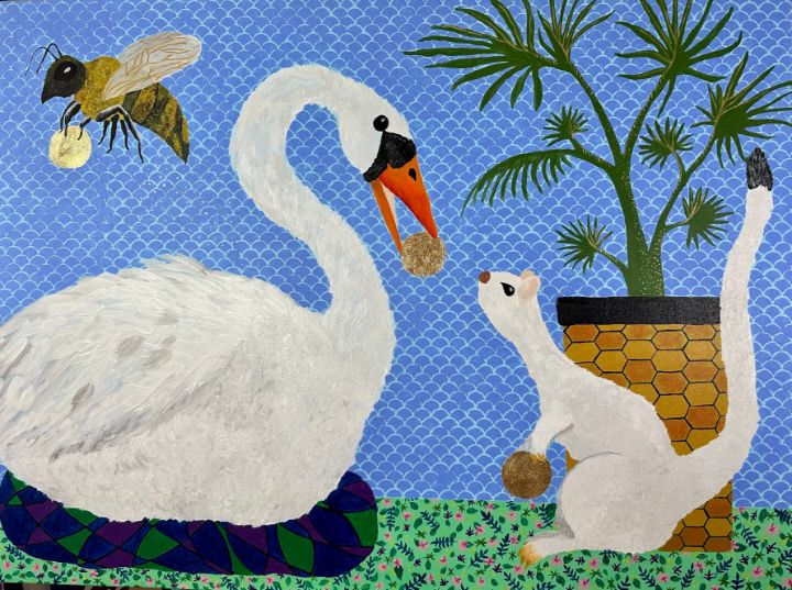The Three Graces - Sharon Paley - Paintings & Prints, Animals, Birds ...