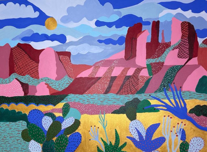 West of Sedona - Sharon Paley - Paintings & Prints, Landscapes & Nature ...