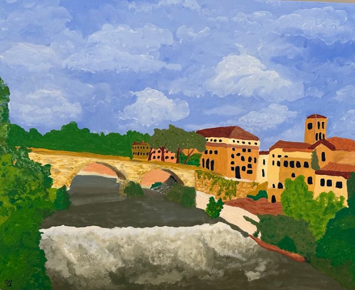 Ponte Cestio - Sharon Paley - Paintings & Prints, Places & Travel ...