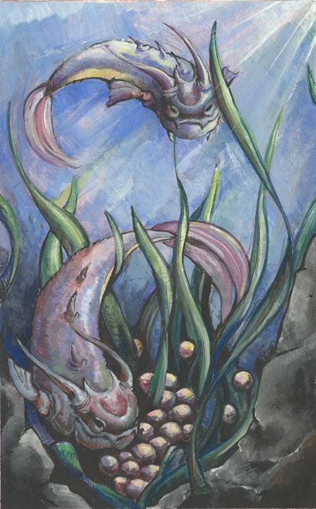 Finned Dragon - Veronica Lynch Illustration - Paintings & Prints ...