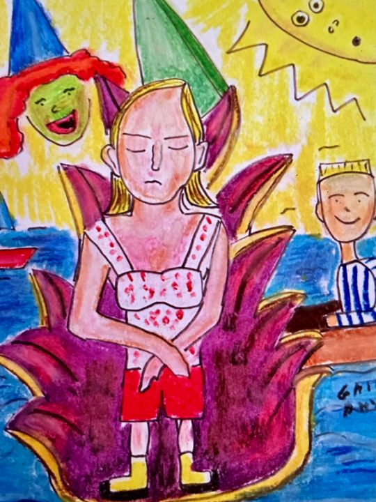 Sensitive sally seashell - Gail Marie’s art - Drawings & Illustration ...