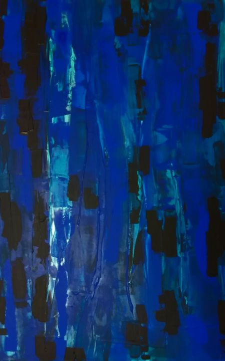Azul A - Azul - Paintings & Prints, Abstract, Irregular Forms - ArtPal