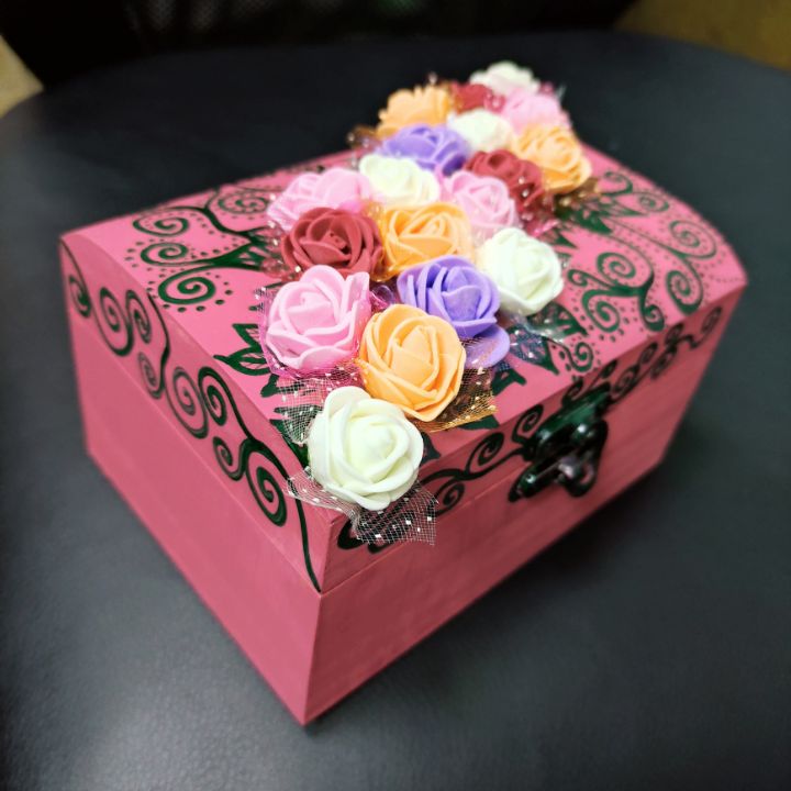 Wooden box with roses - RaryGavrailovart - Crafts & Other Art, Boxes ...