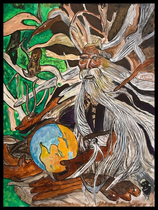 Father Time - Roberts Art - Paintings & Prints, Abstract, Figurative ...