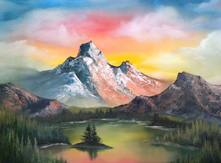 Red Mountain Evening - Deborah Disher Art - Paintings & Prints ...