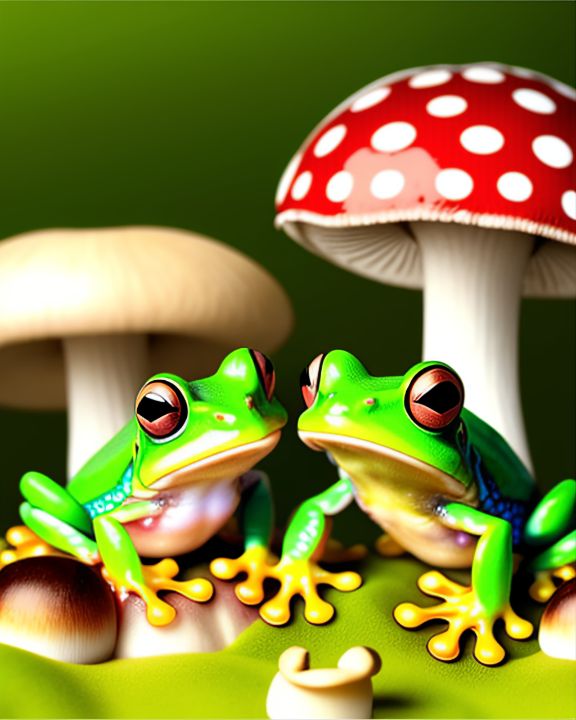 Conjoined Frogs - JoeBSlayerArt - Digital Art & AI, Animals, Birds ...
