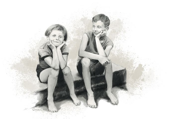 siblings - sim scribble - Drawings & Illustration, People & Figures ...