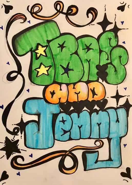 Tbass Jenny - Paint me Jenny - Drawings & Illustration, Abstract, Text ...
