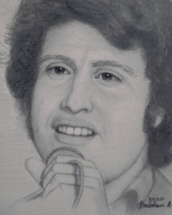 Portrait Joe Dassin - MonCrayon - Paintings & Prints, People & Figures ...