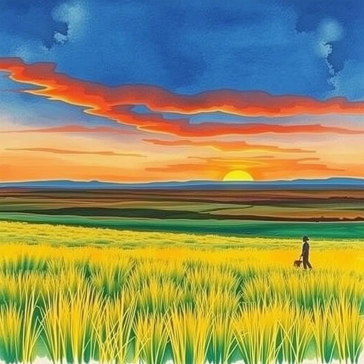 African savannah landscape merging - Lanndscape and Flowers, digital ...