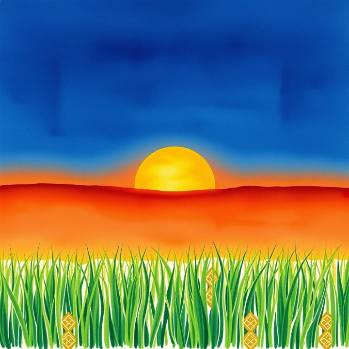 African savannah landscape merging - Lanndscape and Flowers, digital ...
