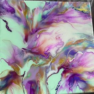 12x12 acrylic painting with accents - Lightgirlkelly - Paintings ...