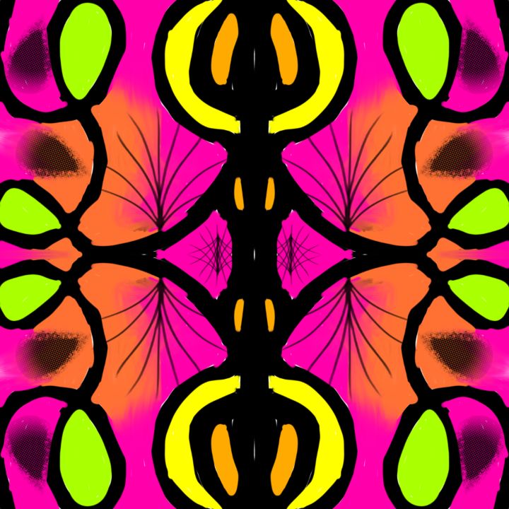 Radical colors - Unique flower drawings - Drawings & Illustration ...