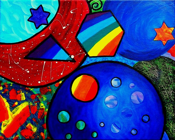 Happy rainbow - Octarine - Paintings & Prints, Abstract, Geometric - ArtPal