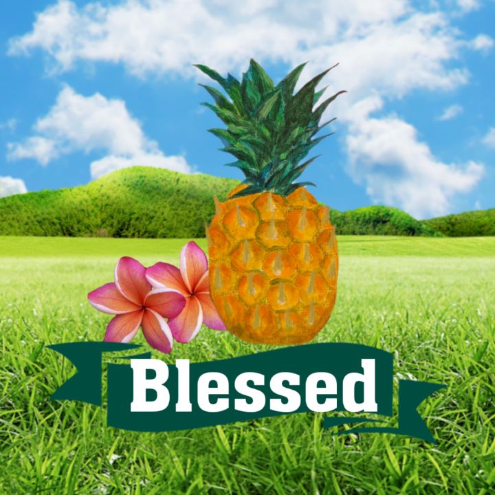 "Blessed" 1 - TinyCloudStore - Digital Art, Food & Beverage, Fruit, Pineapples - ArtPal