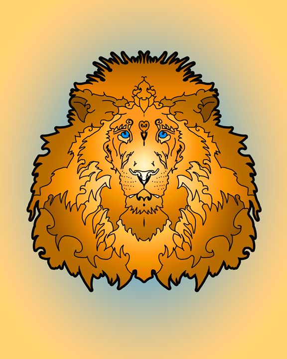Lion II - Gallery of symmetrical creatures - Digital Art & AI, Animals ...