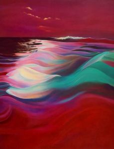 Red Sea Waves - orionart - Paintings & Prints, Abstract, Color - ArtPal